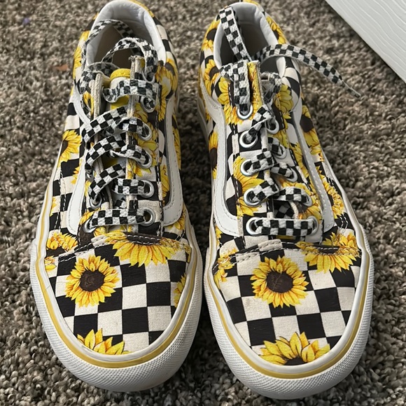 Shoes | Custom Sunflower Vans | Poshmark